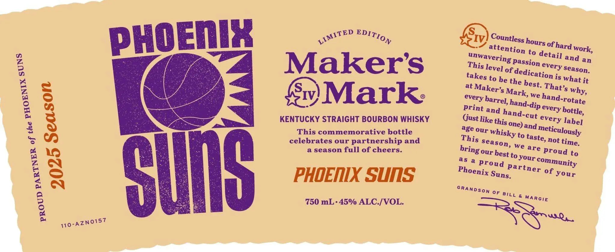 Maker’s Mark Phoenix Suns 2025 Limited Edition Bourbon – 90 Proof – Main Street Liquor