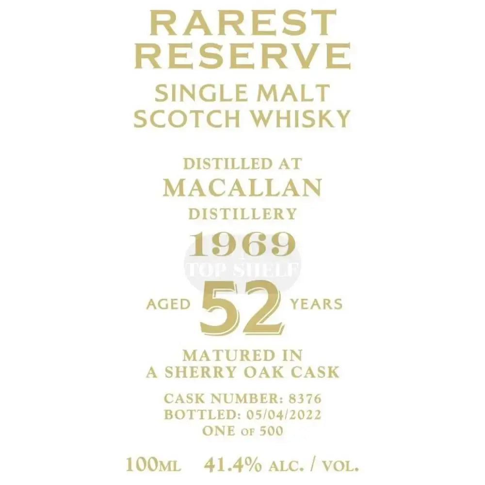 Rarest Reserve 52 Year Old Macallan 1969 - Limited Edition – Main ...
