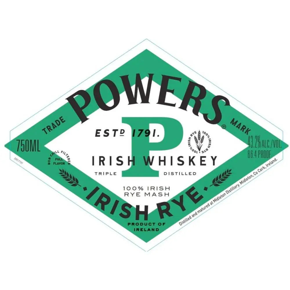 Powers Irish Rye Whiskey 1L - Pure Irish Excellence – Main Street Liquor